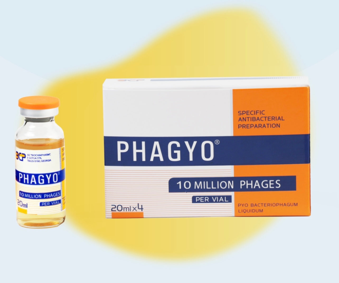 Phagyo Bacteriophage Single Box - 4 Vials × 20ml | Multi-Bacterial ...